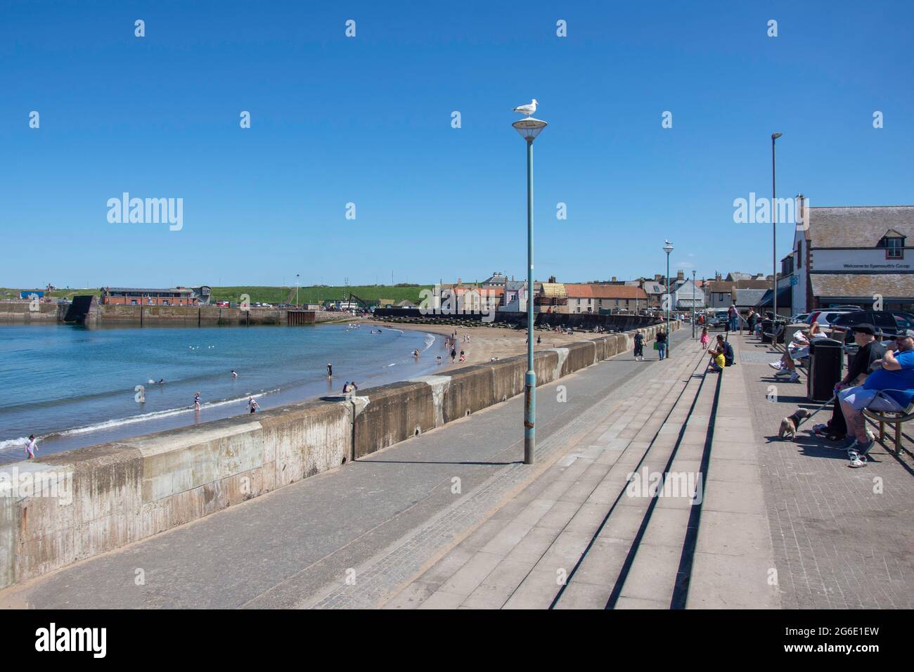 Beach promenade, Eyemouth, Scottish Borders, Scotland, United Kingdom ...
