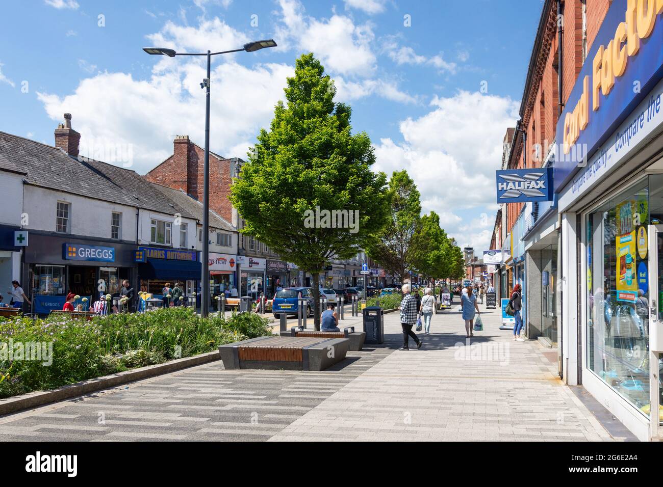 Pavement station road ashington historic town towns centre north hi-res ...