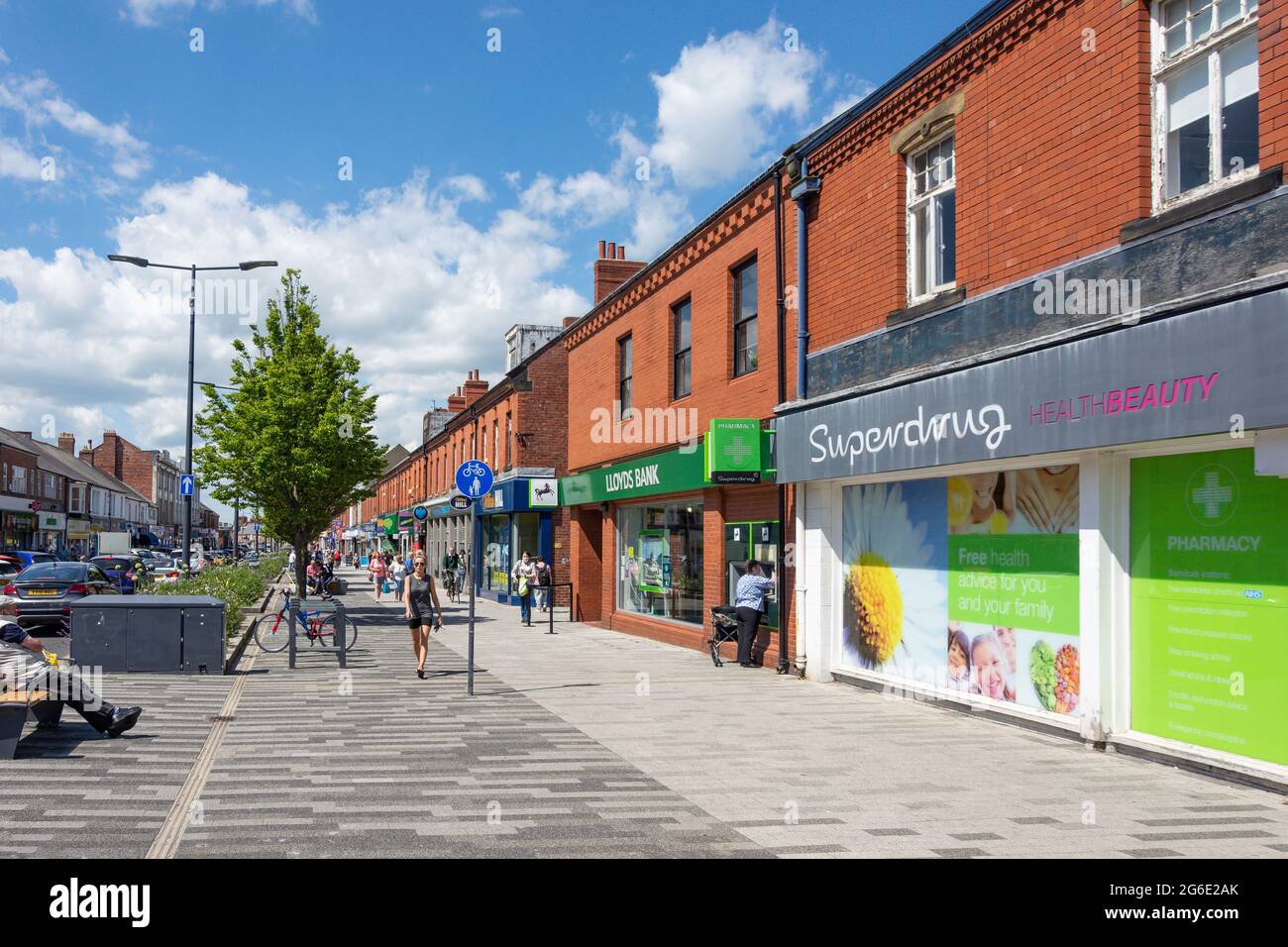 Pavement station road ashington historic town towns centre north hi-res ...
