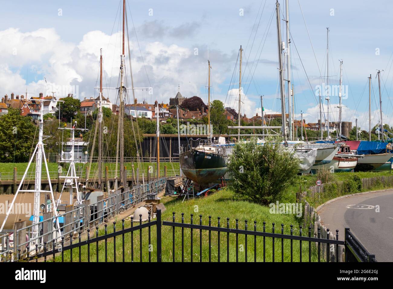 Rye town and river Brede, east sussex, uk Stock Photo - Alamy