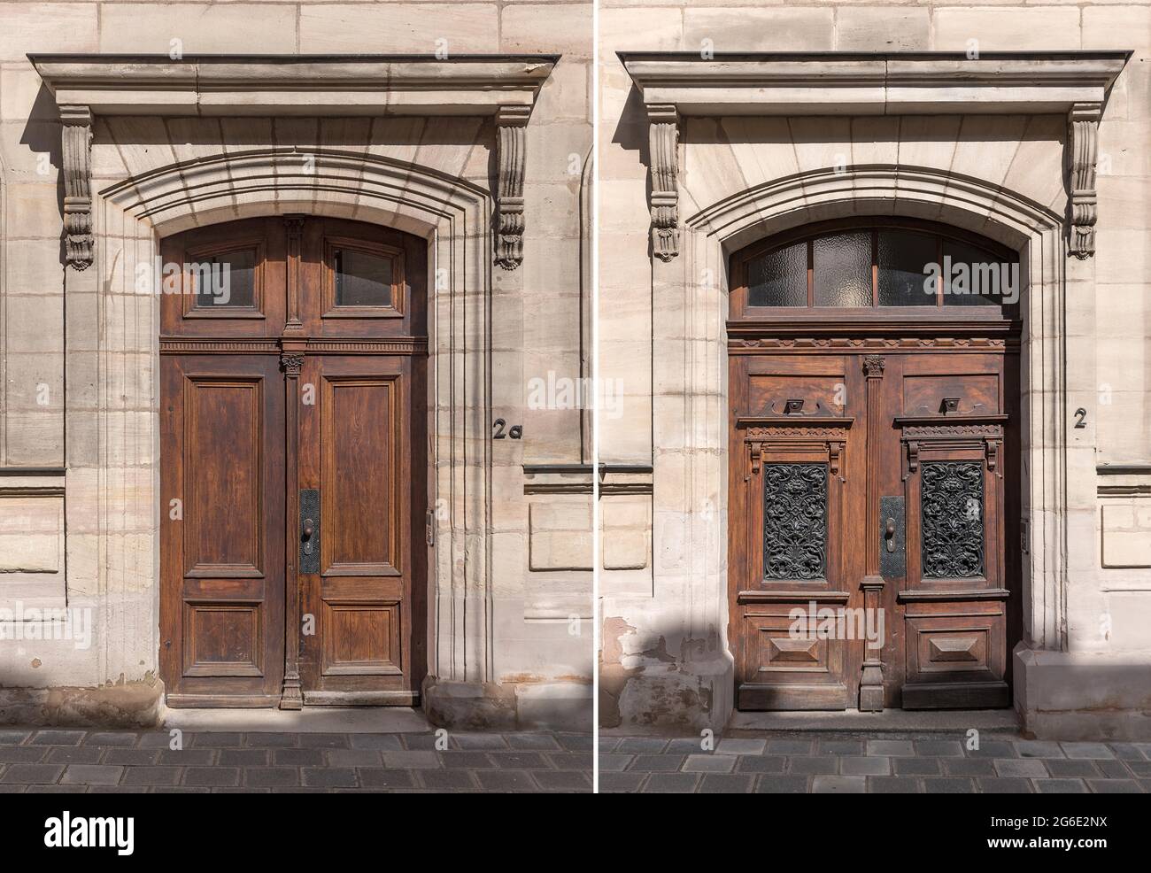 Entrance doors of the synagogue, Fuerth, Middle Franconia, Bavaria ...