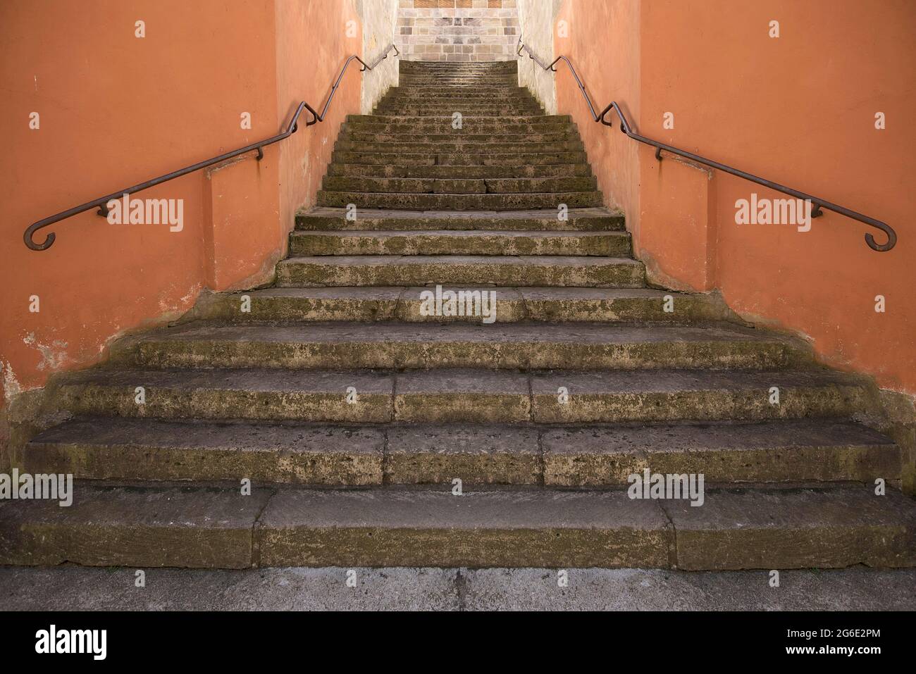 Stairs to the Church of Our Lady, Bamberg, Upper Franconia, Bavaria ...