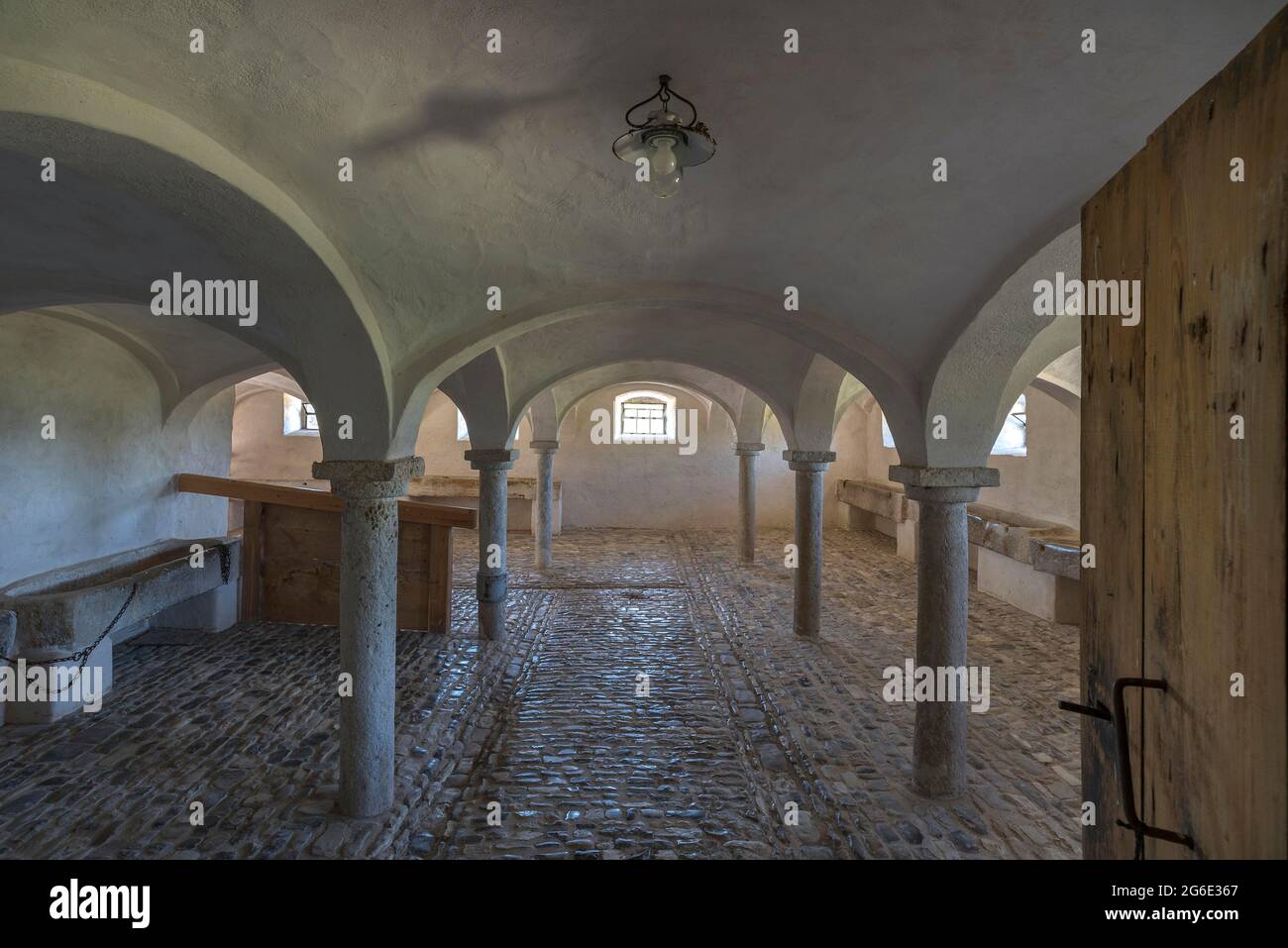 Horse stable in a historical farmhouse 18th century, Franconian Open ...