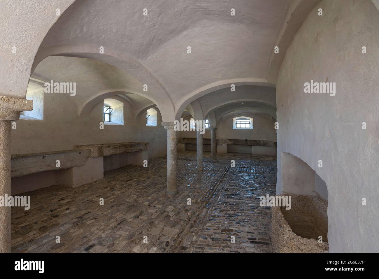 Horse stable in a historical farmhouse 18th century, Franconian Open ...