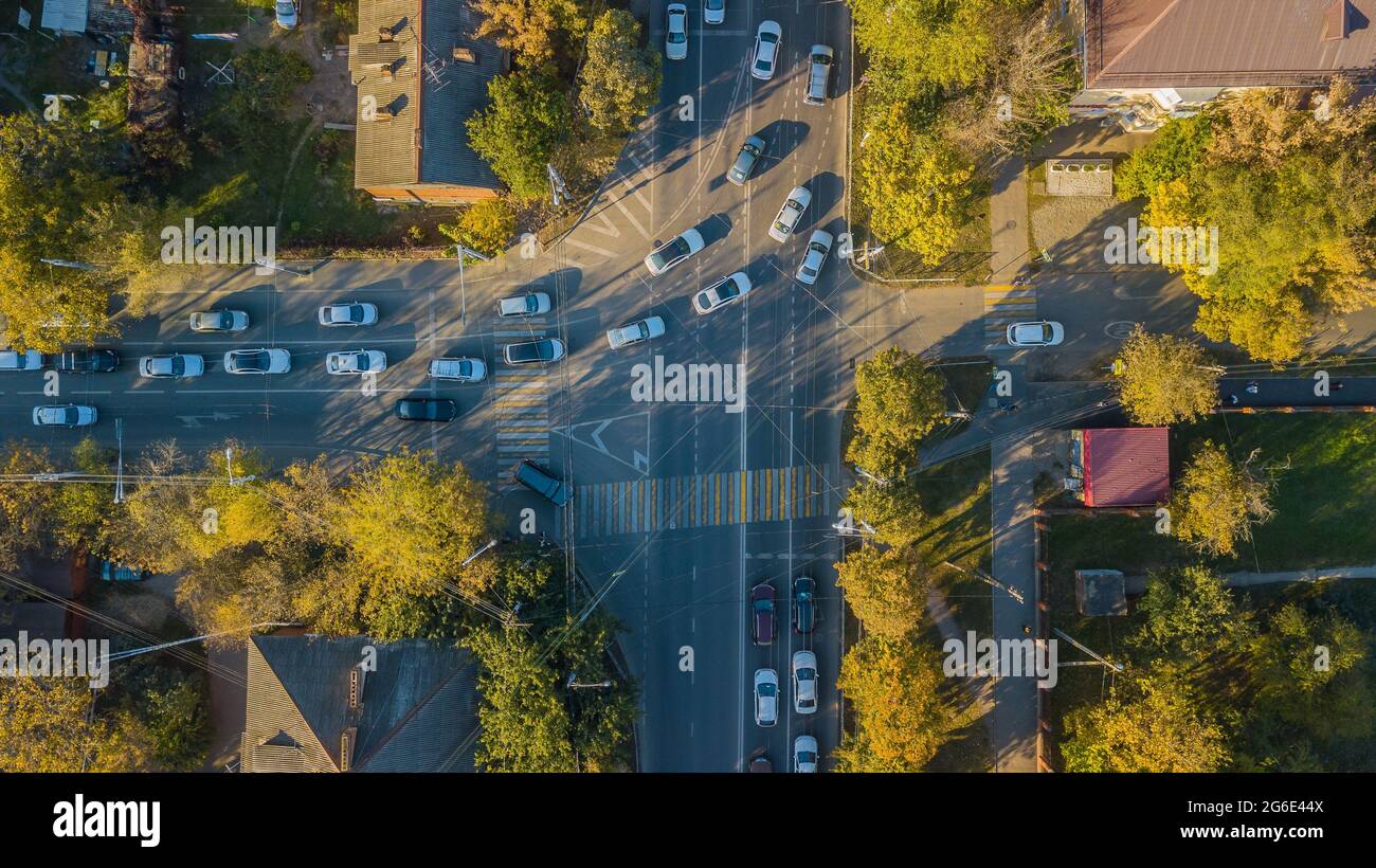 City roads from above in august Stock Photo - Alamy