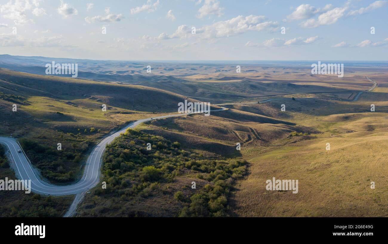 Dusty road somewhere in Chechnya, Russia Stock Photo - Alamy