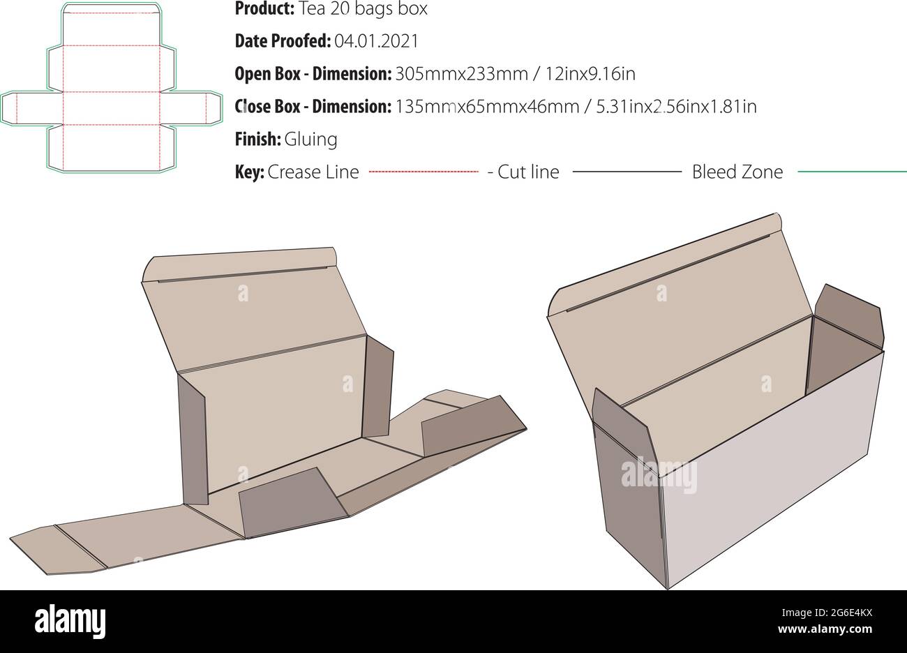 Tea Bag Box Template Tea Bag Box Template