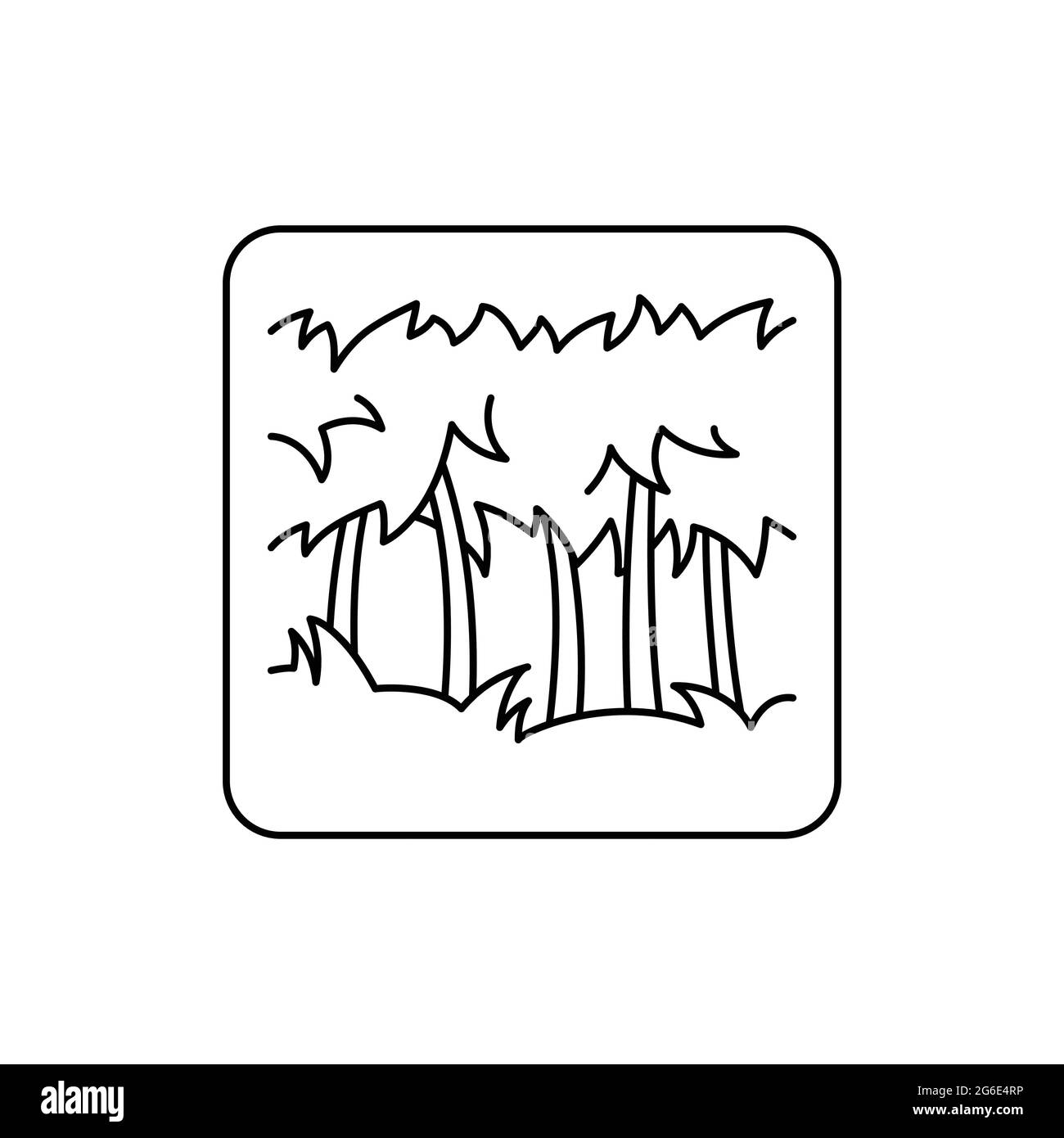 Tropical forest color line icon. Isolated vector element. Outline ...