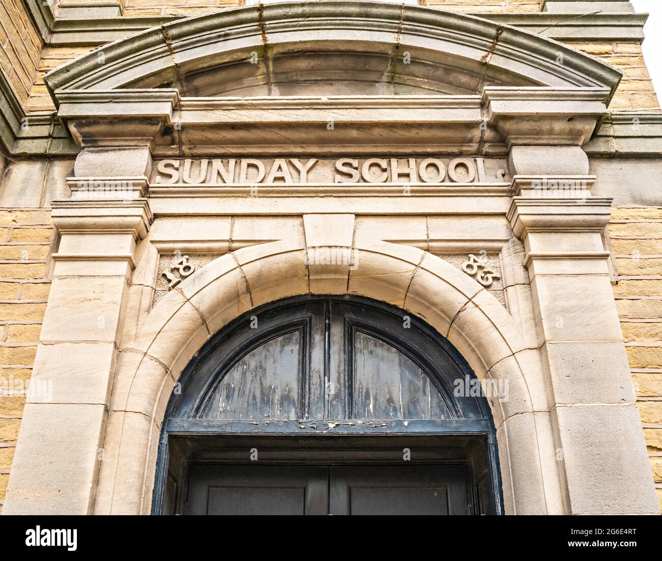 Entrance doorway to Sunday School building in Poulton le Sands ...