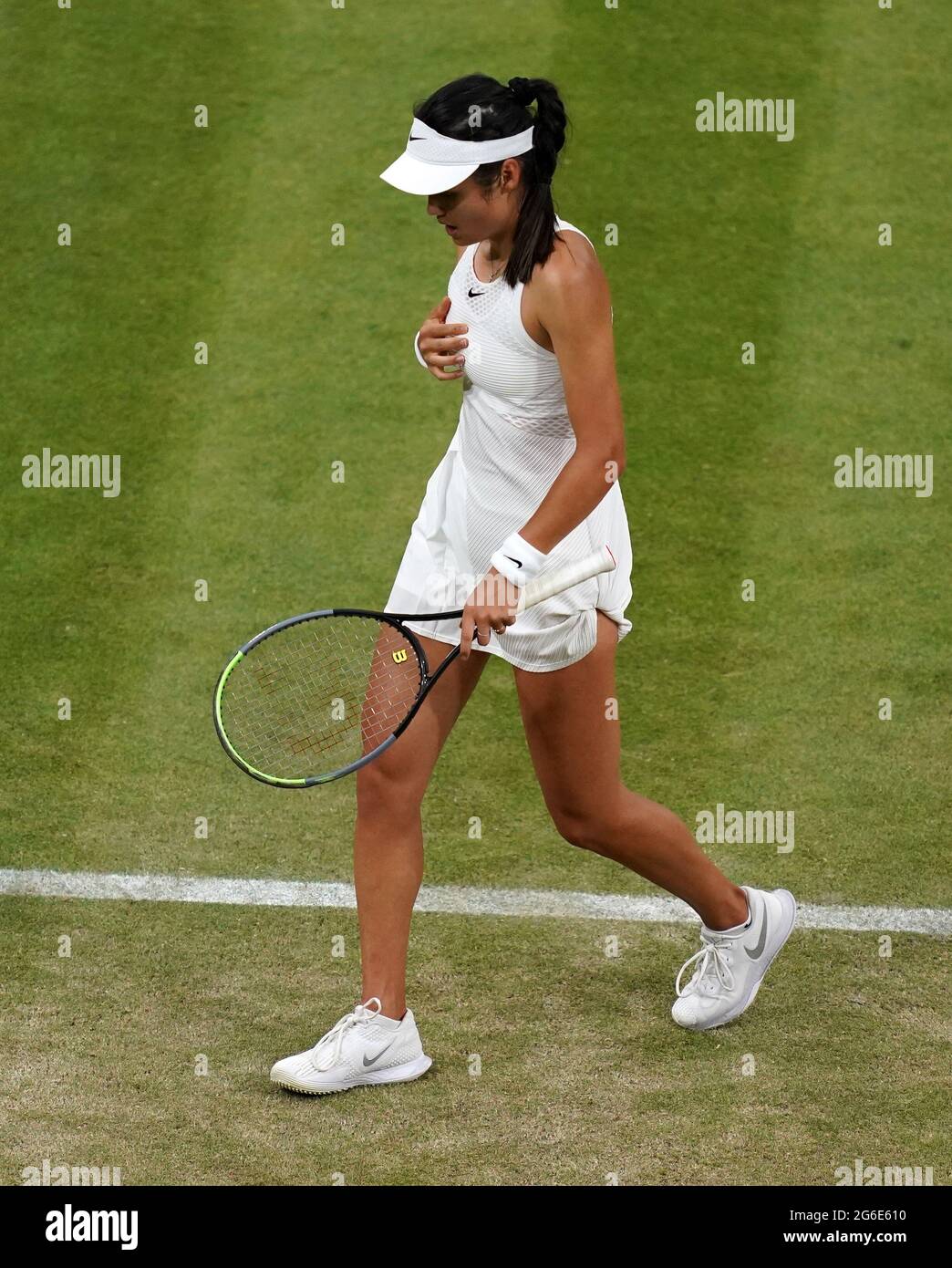 Emma Raducanu on day seven of Wimbledon at The All England Lawn Tennis ...