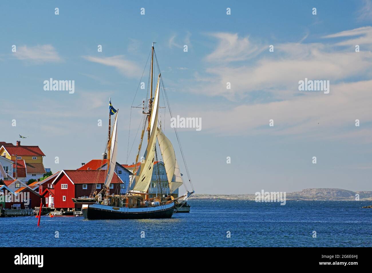 Old sailing ship, archipelago, Gullholmen, Sweden Stock Photo - Alamy