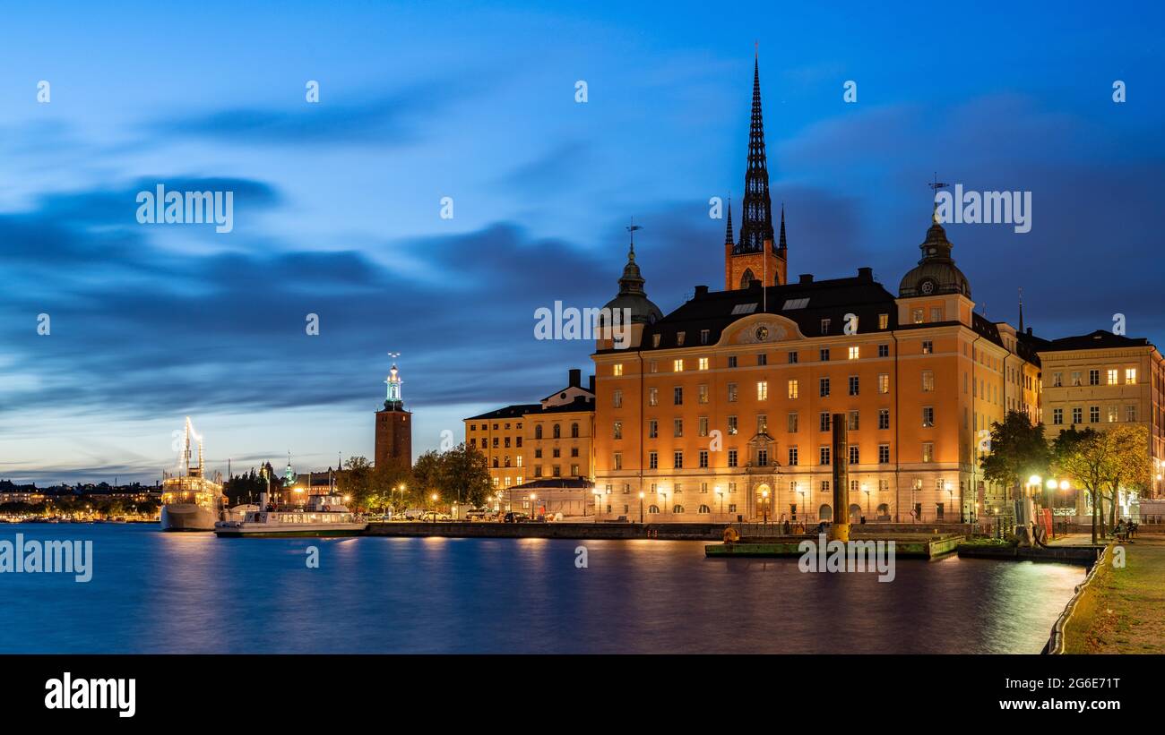 Old Parliament House at blue hour, Stockholm, Sweden Stock Photo - Alamy
