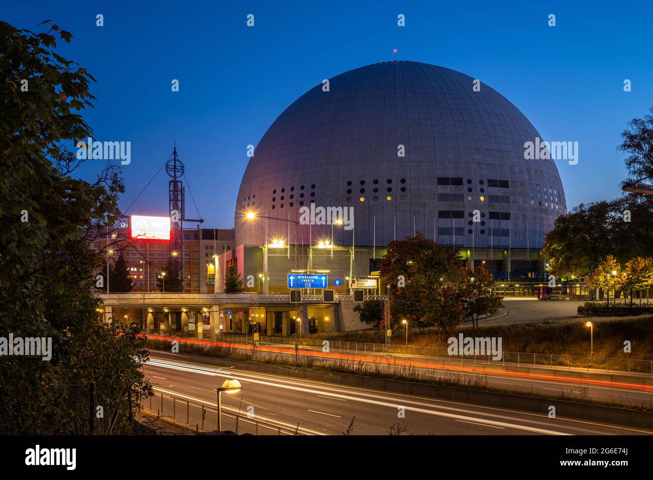 Ericsson Globe at blue hour, Stockholm, Sweden Stock Photo - Alamy