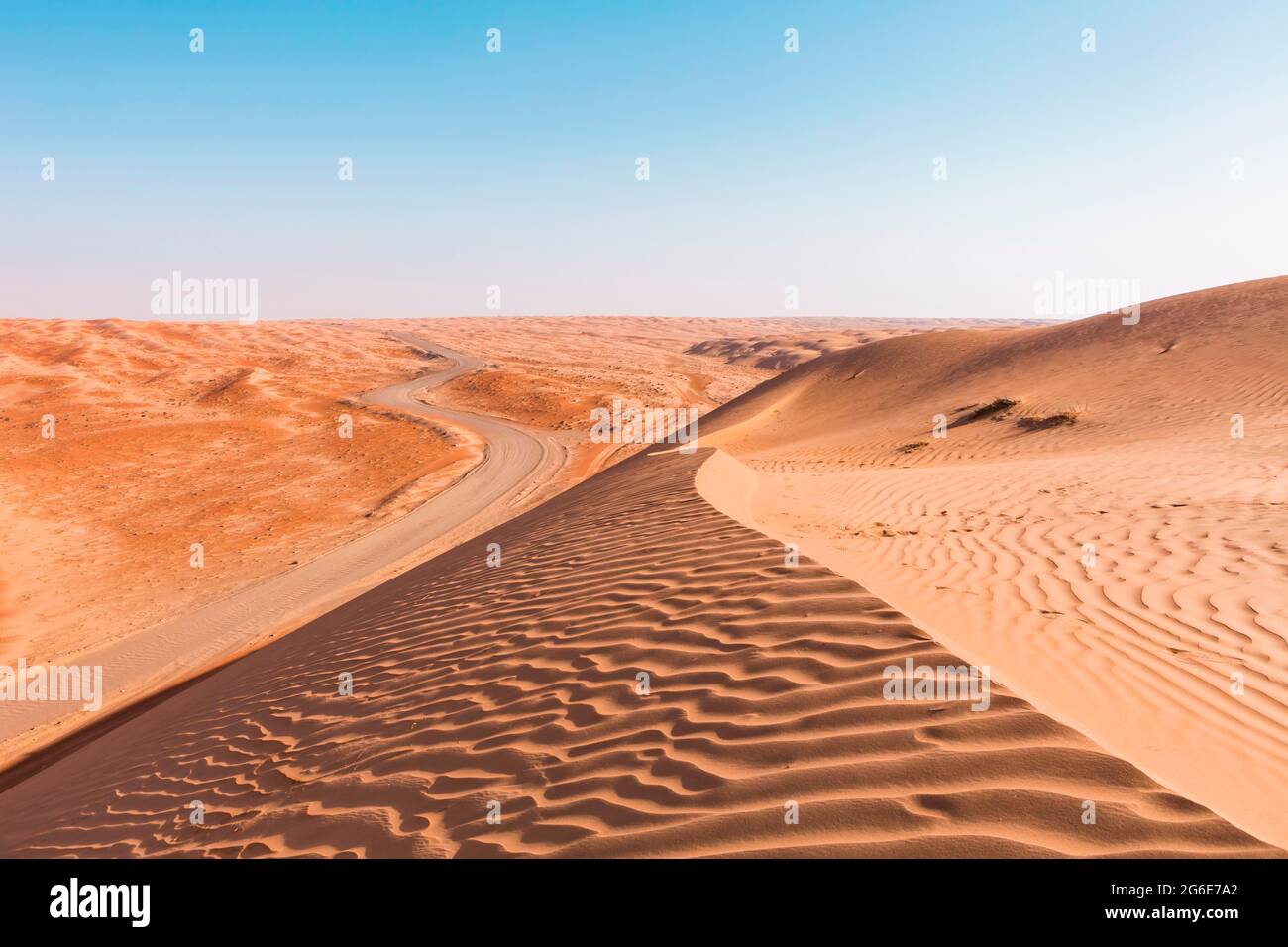 Landscape of desert, Wahiba Sands, Sultanate Of Oman Stock Photo - Alamy