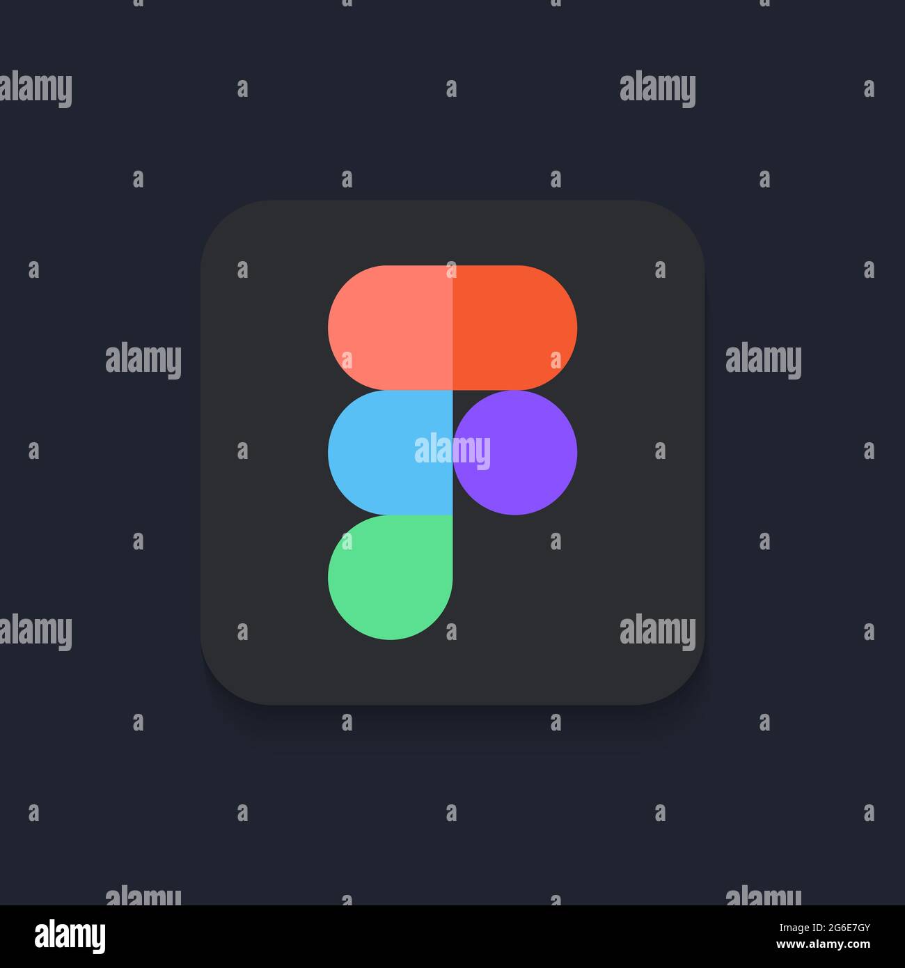Colorful App Logo on Dark Background. The concept for UI tool app ...