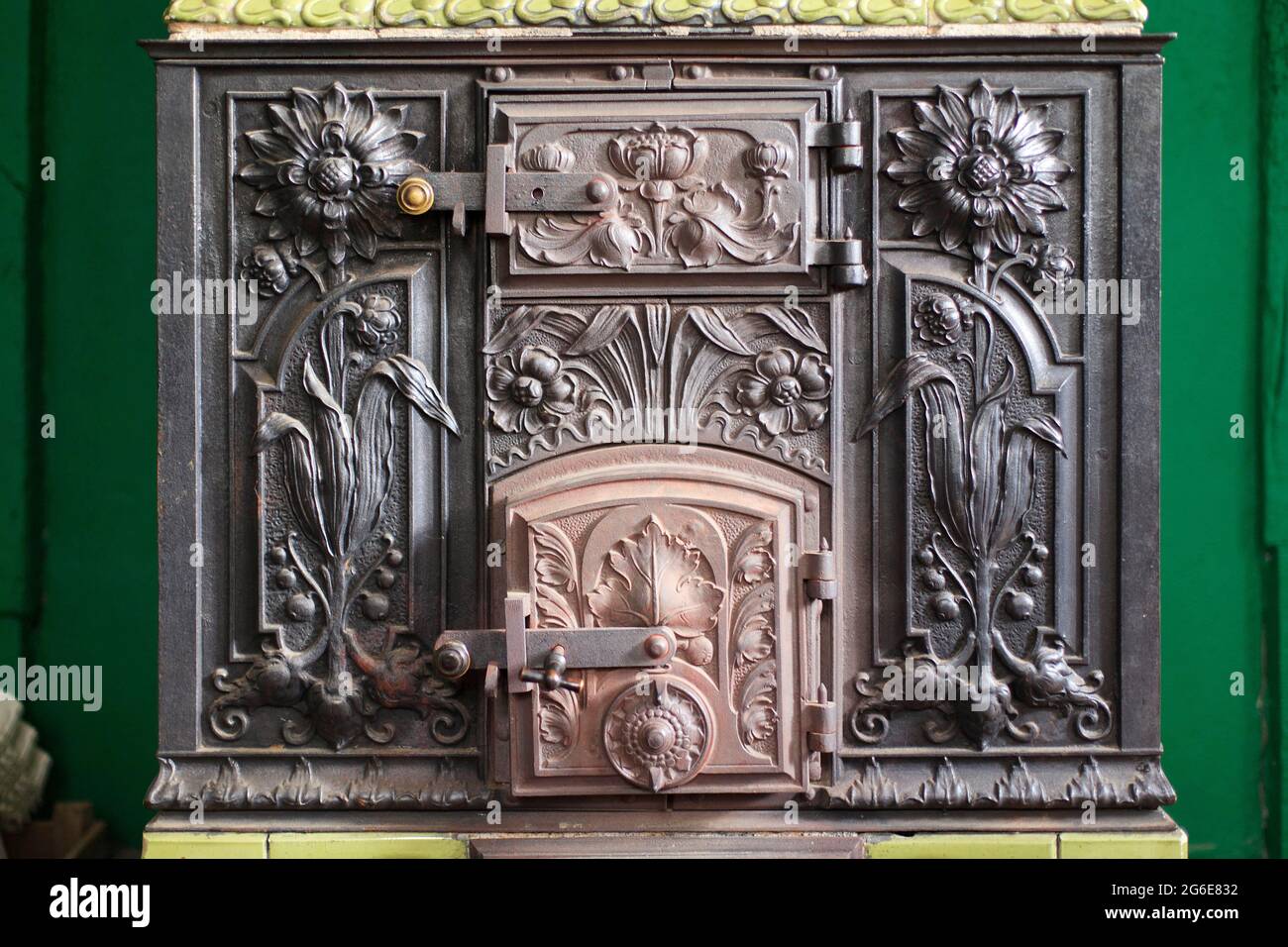 North German tiled stove, Schleswig-Holstein, Germany Stock Photo - Alamy