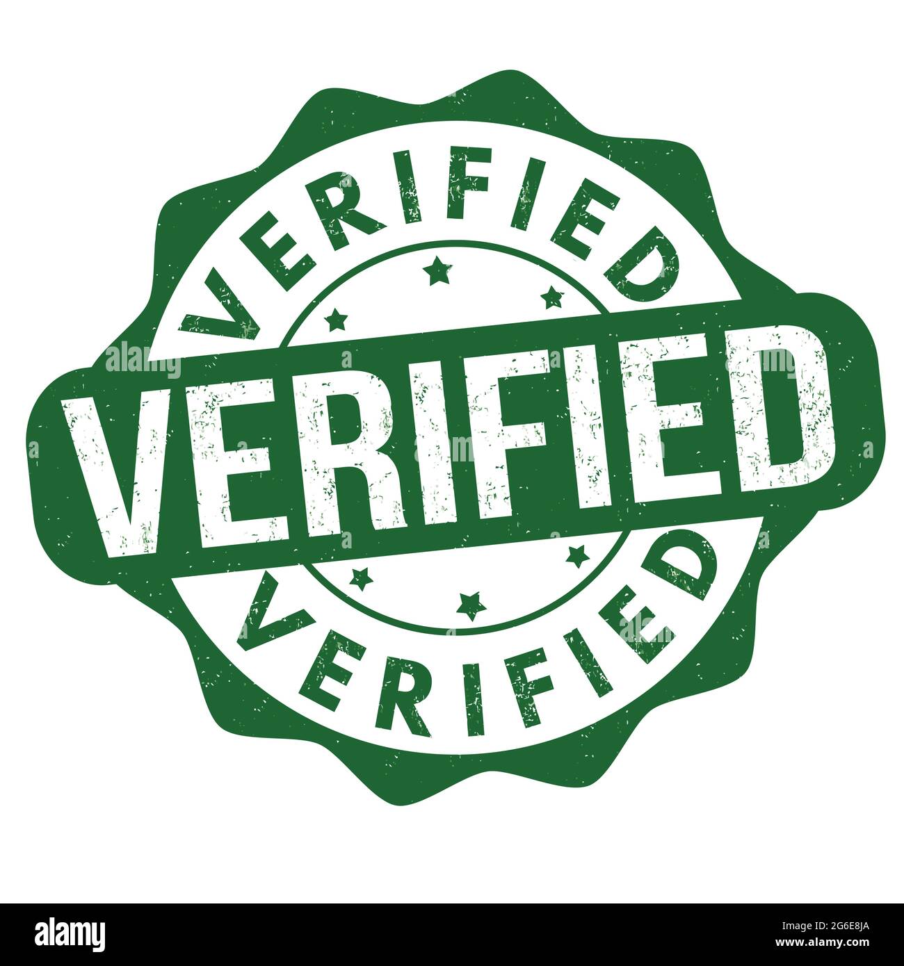 Verified sign or stamp on white background, vector illustration Stock ...