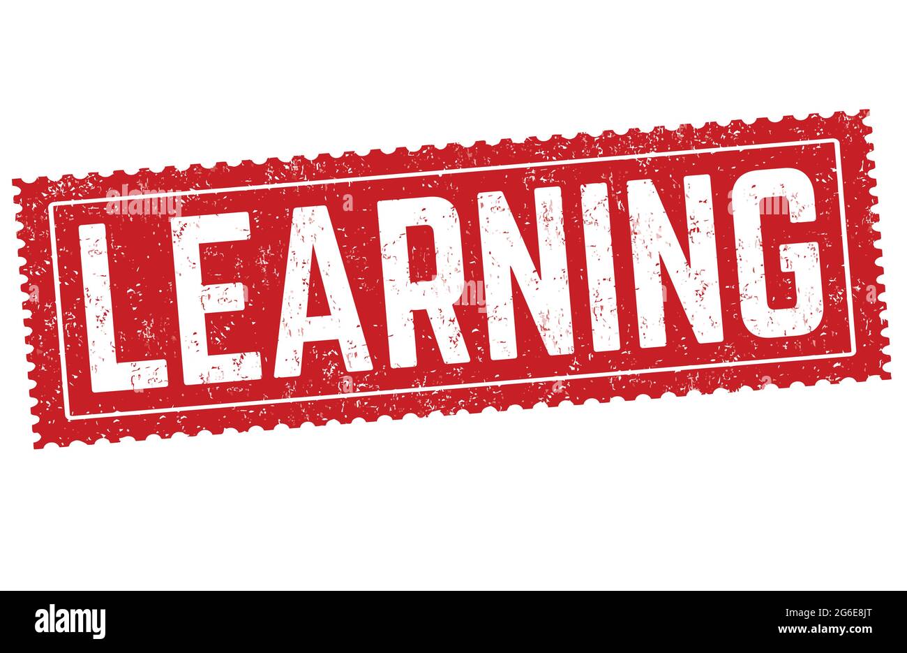 Learning grunge rubber stamp on white background, vector illustration ...