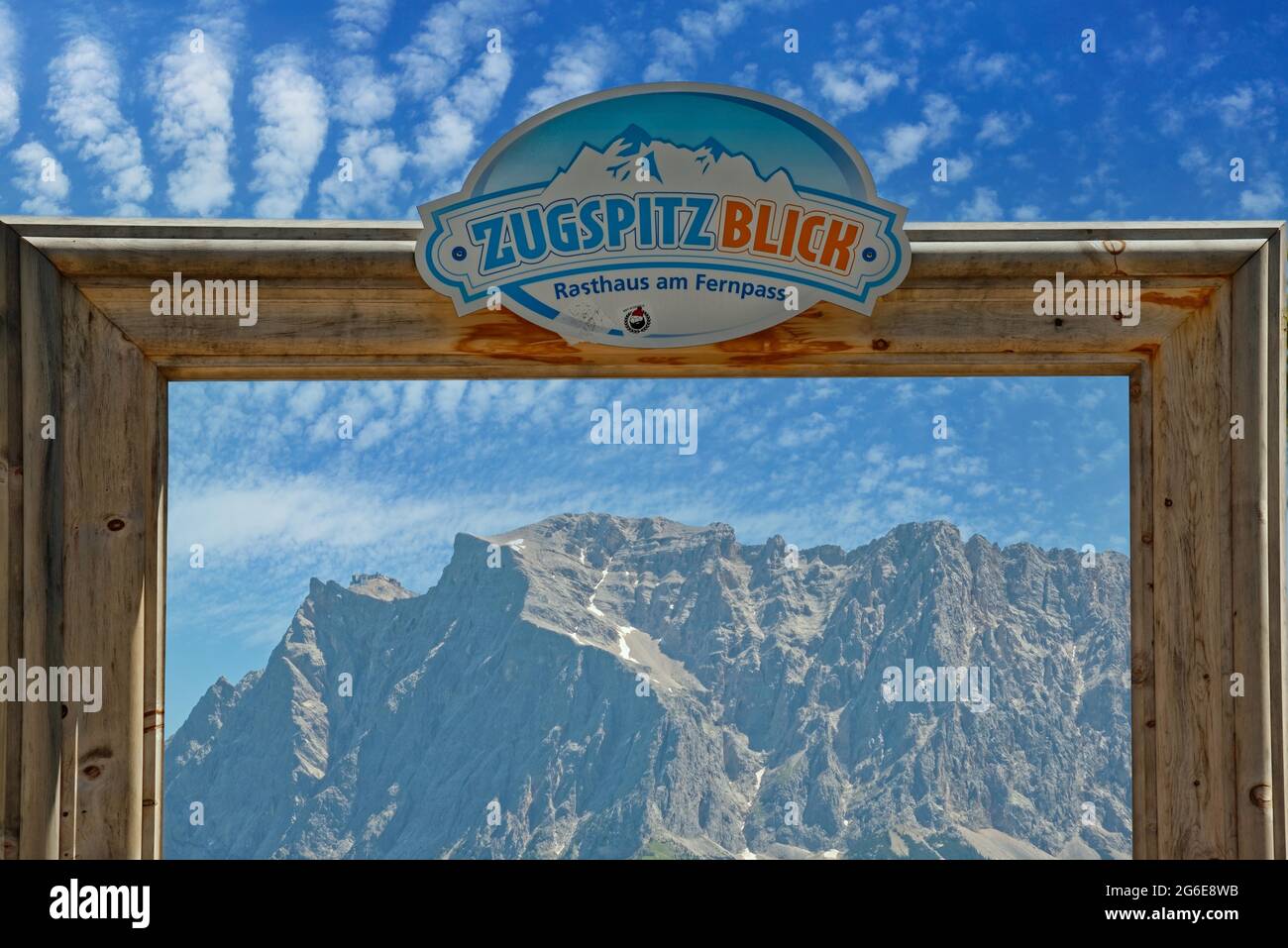 Zugspitzblick at the Fernpass, Fern, Biberwier, Tyrol, Austria Stock ...