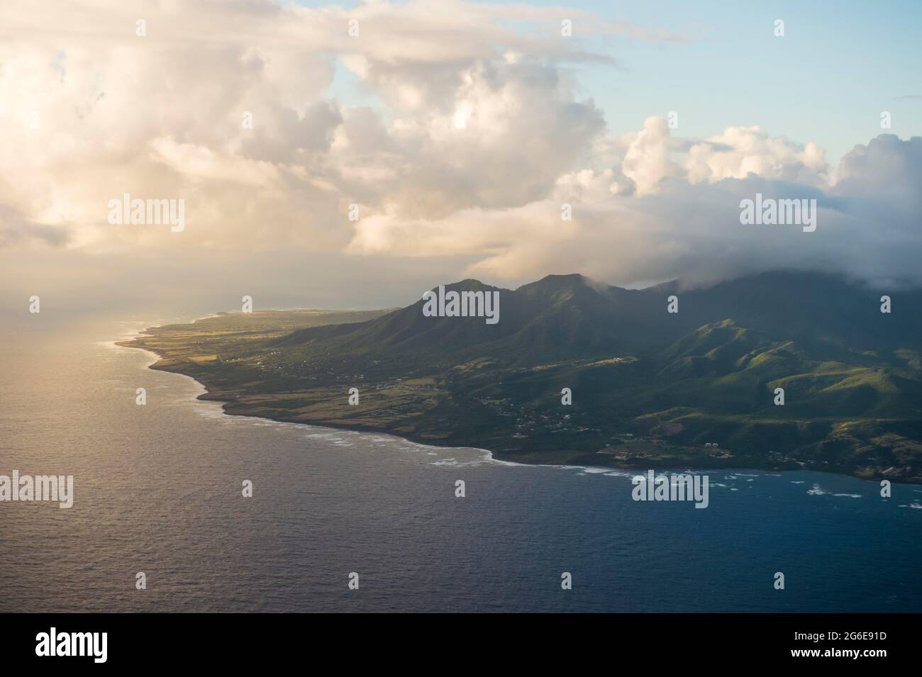 Aerial of Nevis, St.Kitts and Nevis Stock Photo - Alamy