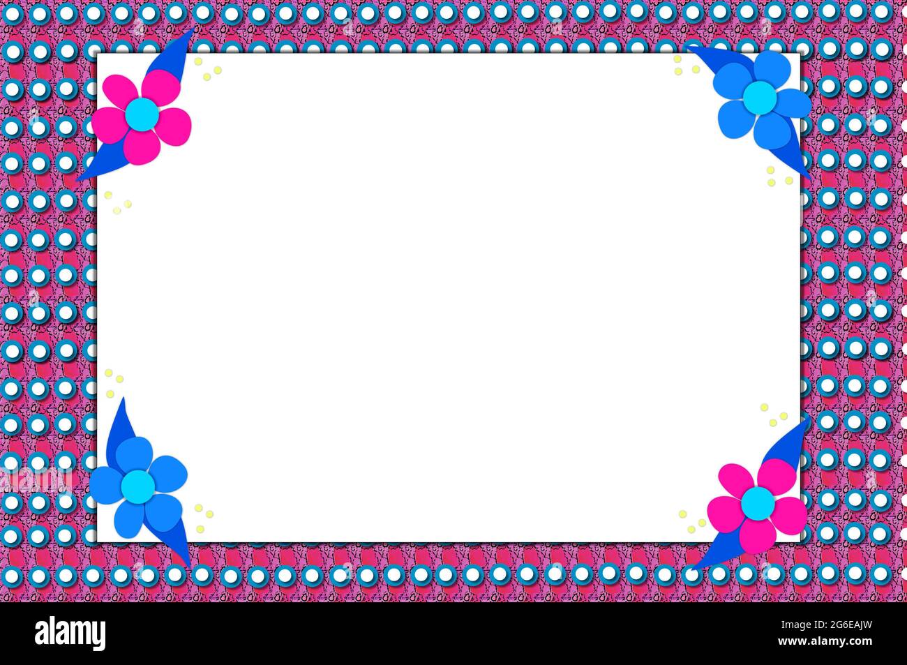 Blue And White Polka Dot Page Border