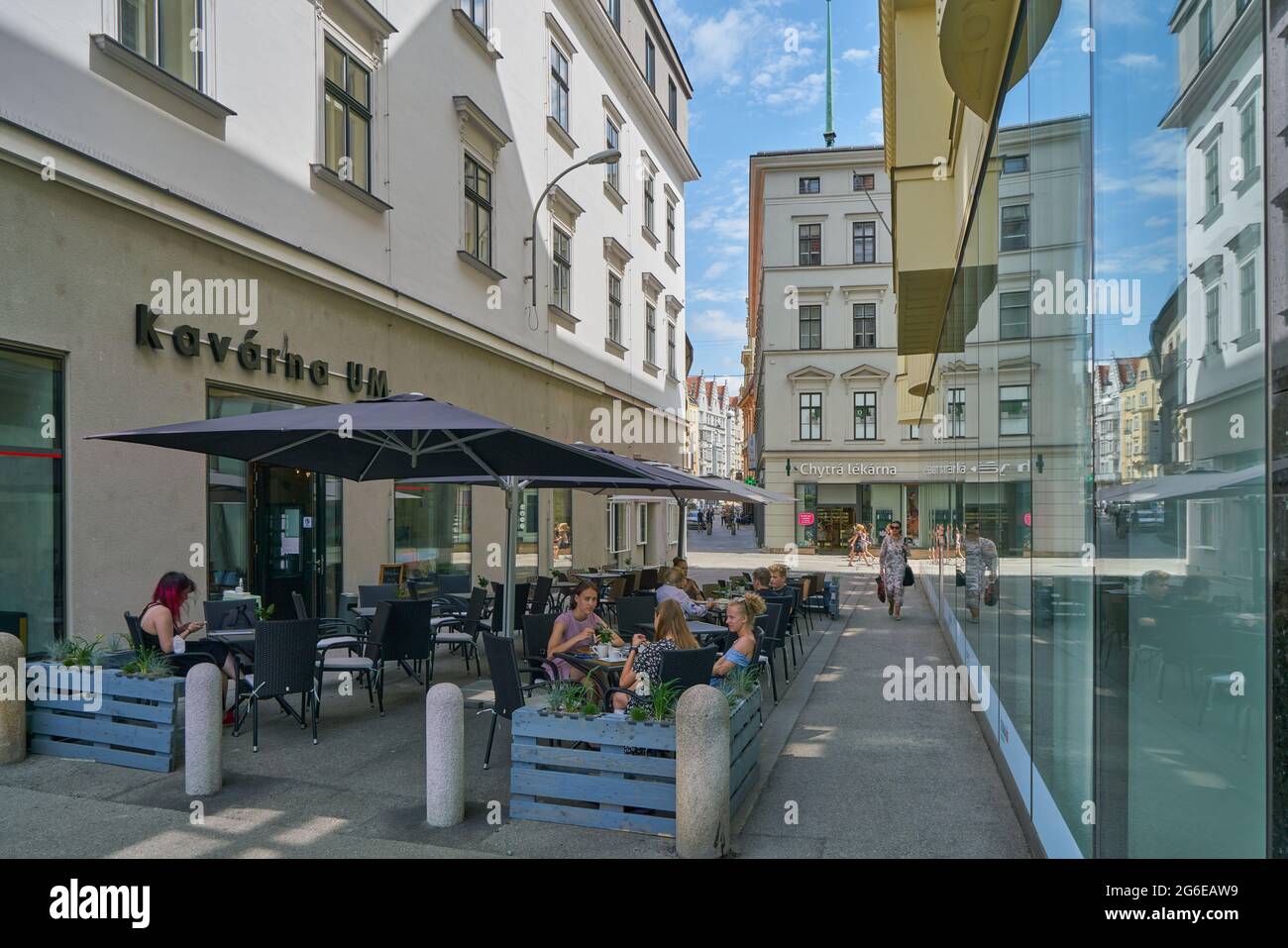 A cafe in Brno, Czech Republic Stock Photo - Alamy