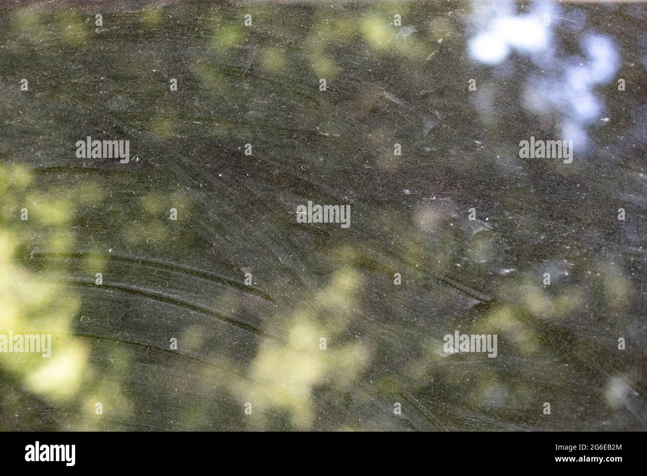 Dirty glass on the window. Cloudy glass covered with dust. Dirty ...
