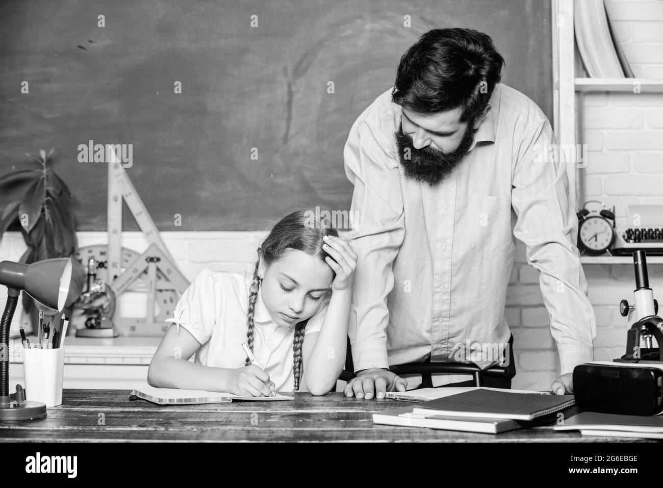 Teacher paperwork with child hi-res stock photography and images - Alamy