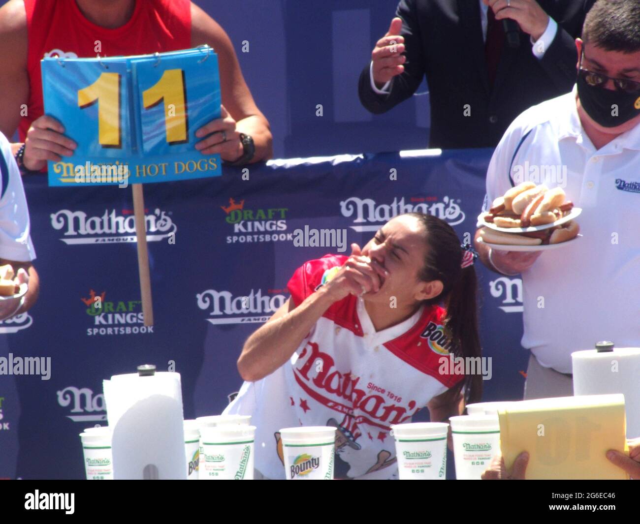 New York, New York, USA. 4th July, 2021. NATHAN'S FAMOUS FOURTH OF JULY ...