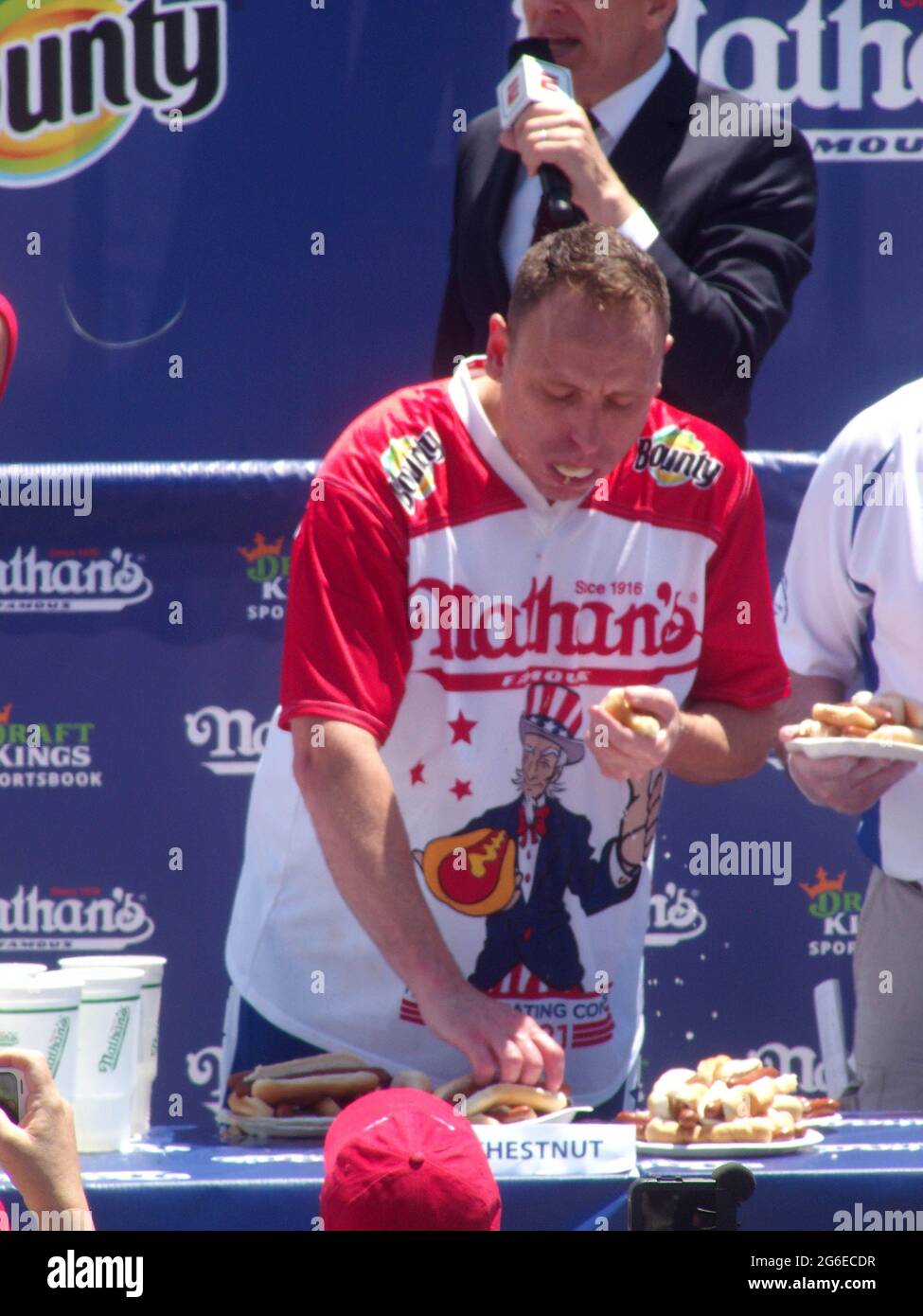 New York, New York, USA. 4th July, 2021. NATHAN'S FAMOUS FOURTH OF JULY ...