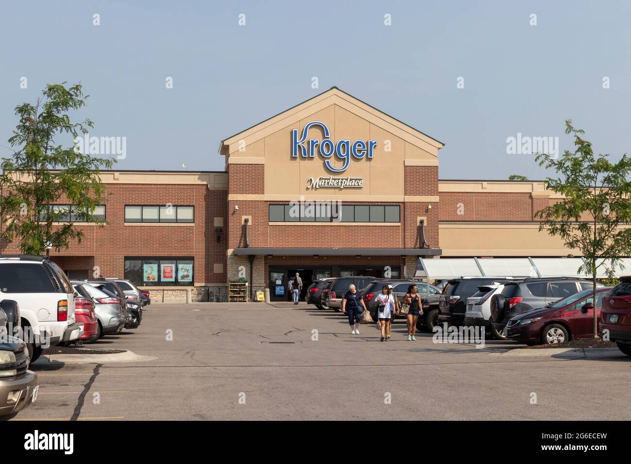 Cincinnati - Circa July 2021: Kroger Supermarket. Kroger is the fourth ...