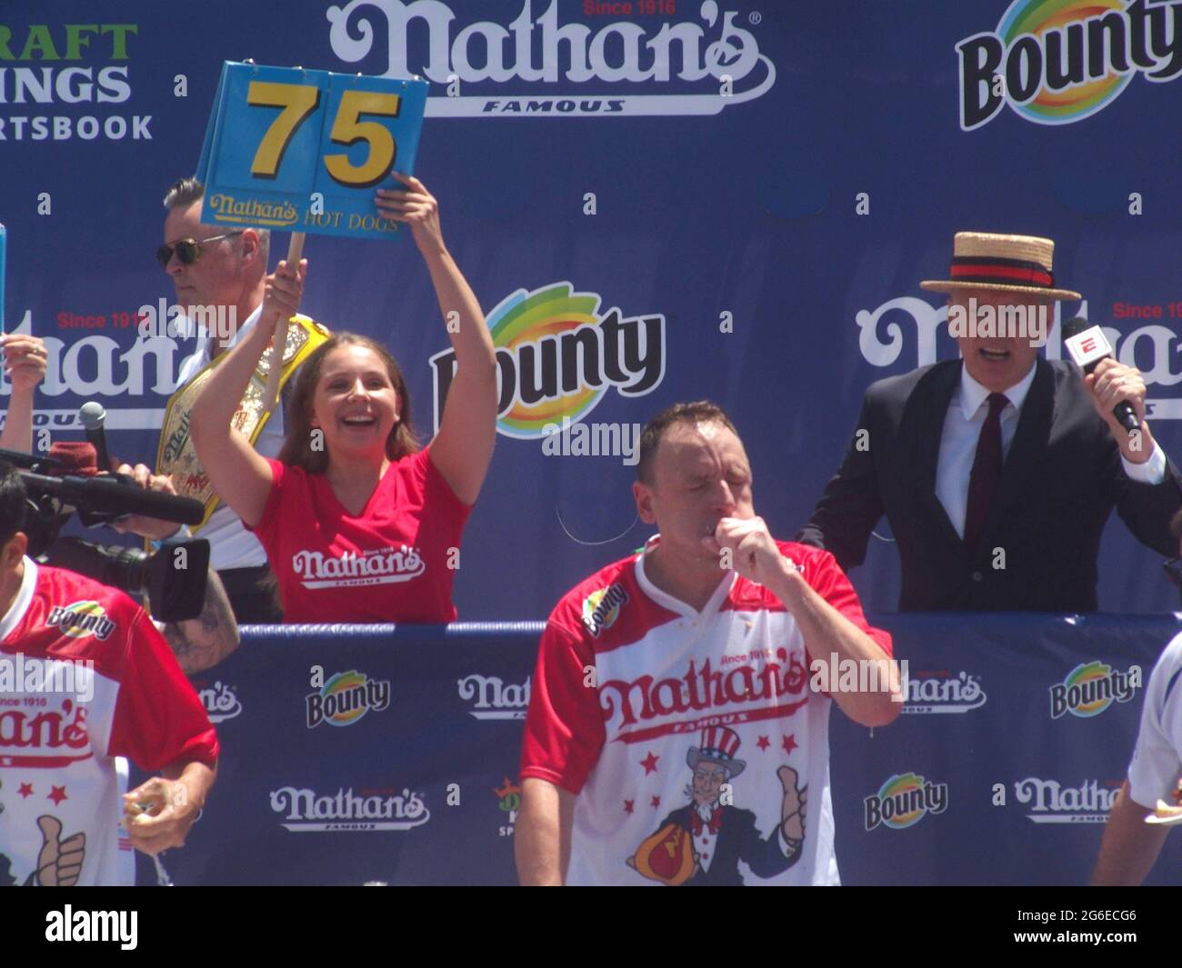 New York, New York, USA. 4th July, 2021. NATHAN'S FAMOUS FOURTH OF JULY ...