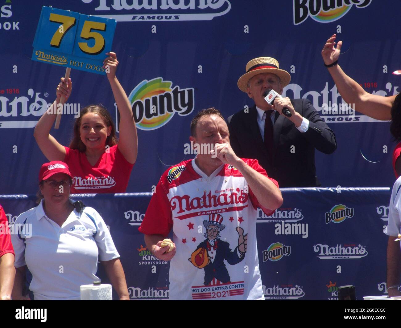New York, New York, USA. 4th July, 2021. NATHAN'S FAMOUS FOURTH OF JULY ...