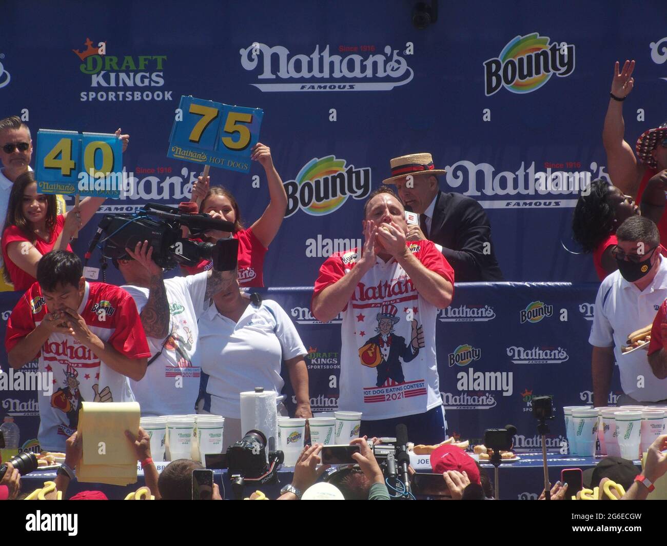 New York, New York, USA. 4th July, 2021. NATHAN'S FAMOUS FOURTH OF JULY ...