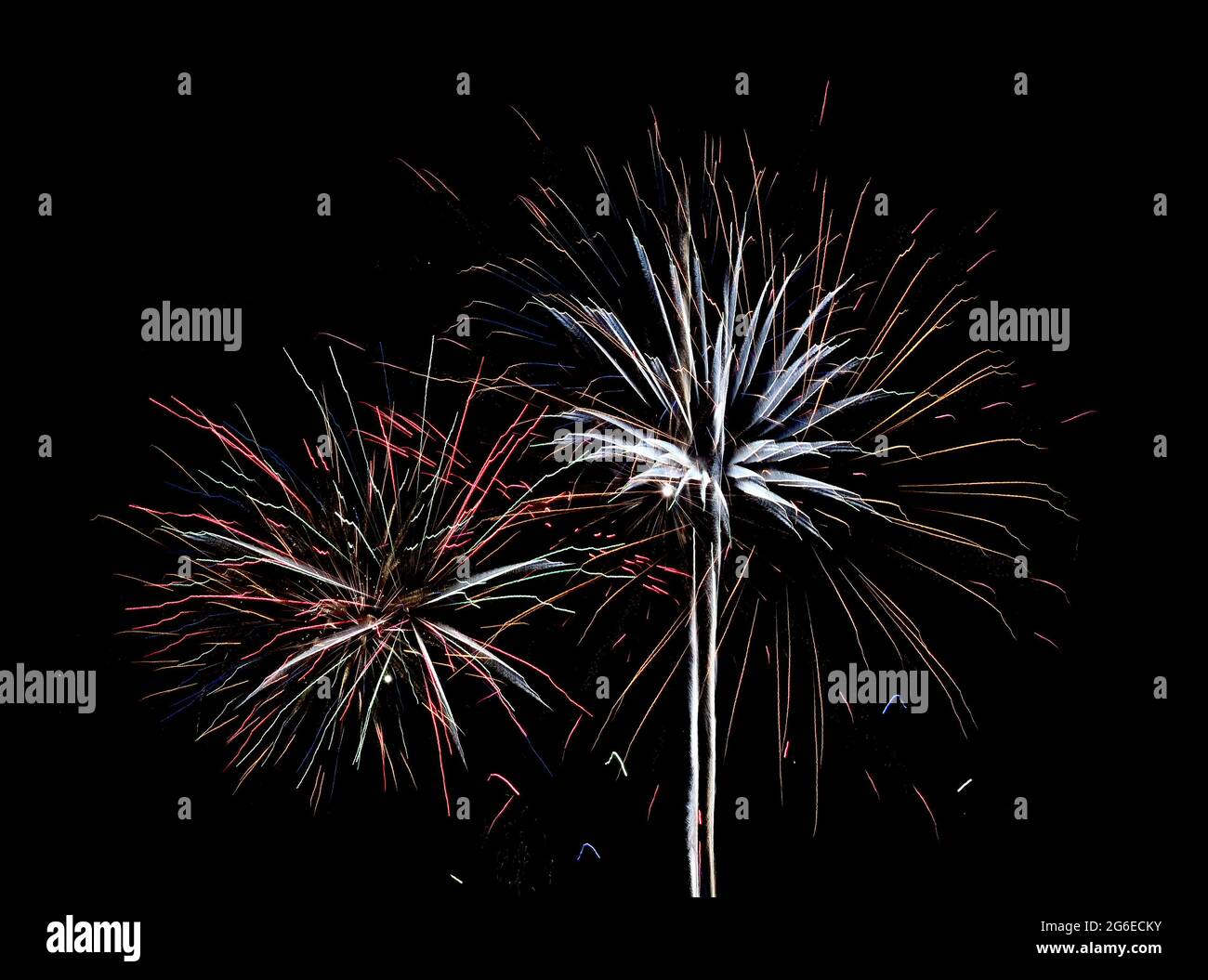 Fourth of July fireworks display at Emporia State University Welch ...