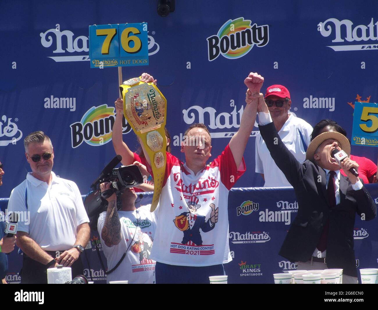 New York, New York, USA. 4th July, 2021. NATHAN'S FAMOUS FOURTH OF JULY ...