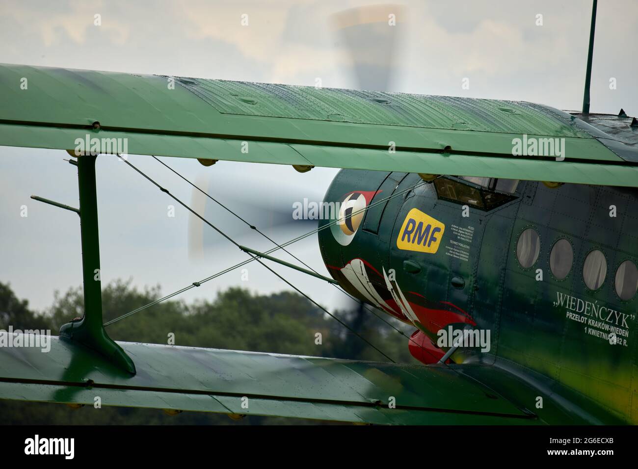 AN-2 airplane at VIII International fly fest aviation exhibition 2021 ...