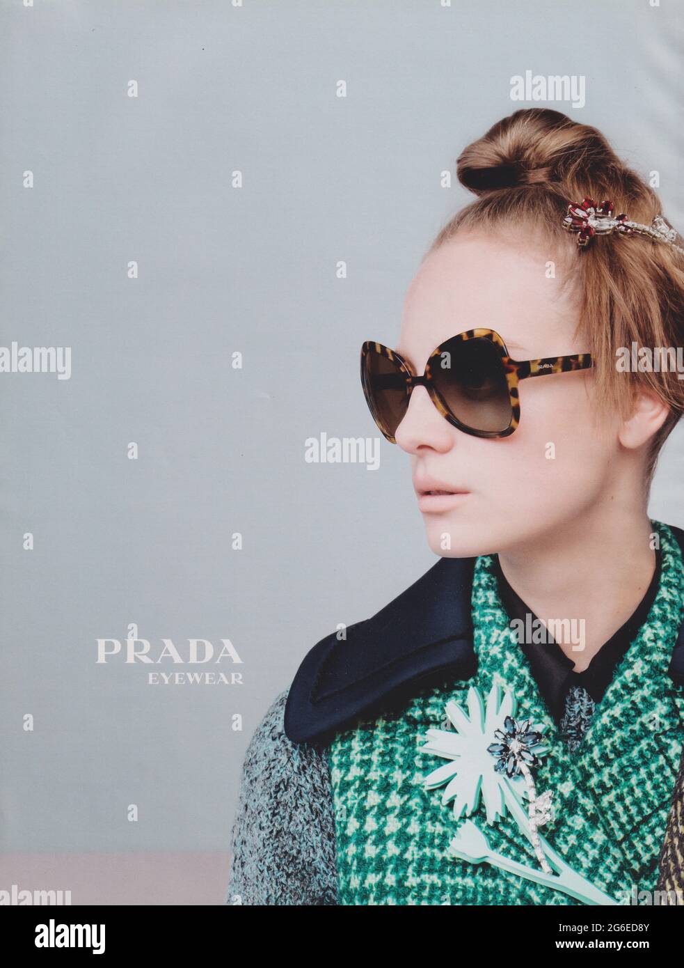 poster advertising Prada fashion house in paper magazine from 2015 year ...