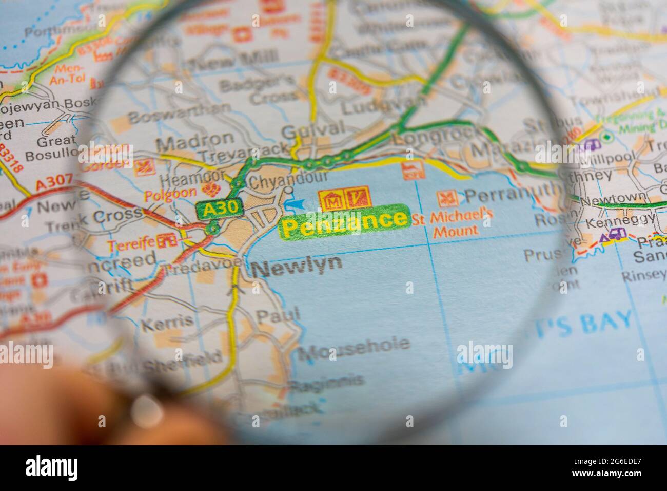 Penzance map hi-res stock photography and images - Alamy