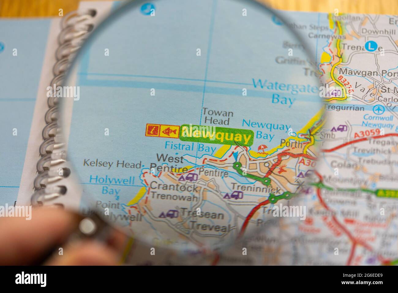 Newquay uk map hi-res stock photography and images - Alamy
