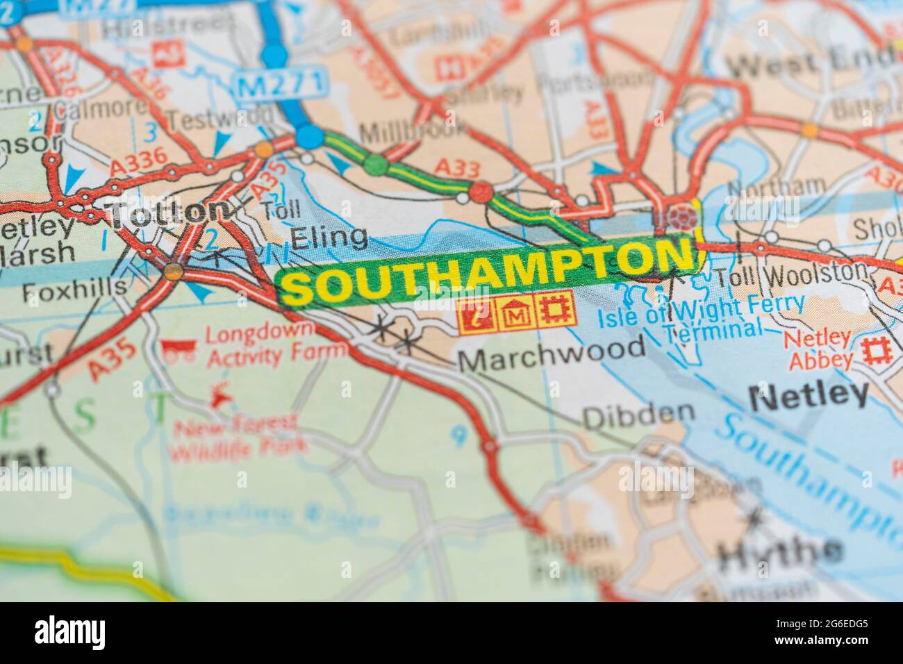 Southampton map hi-res stock photography and images - Alamy