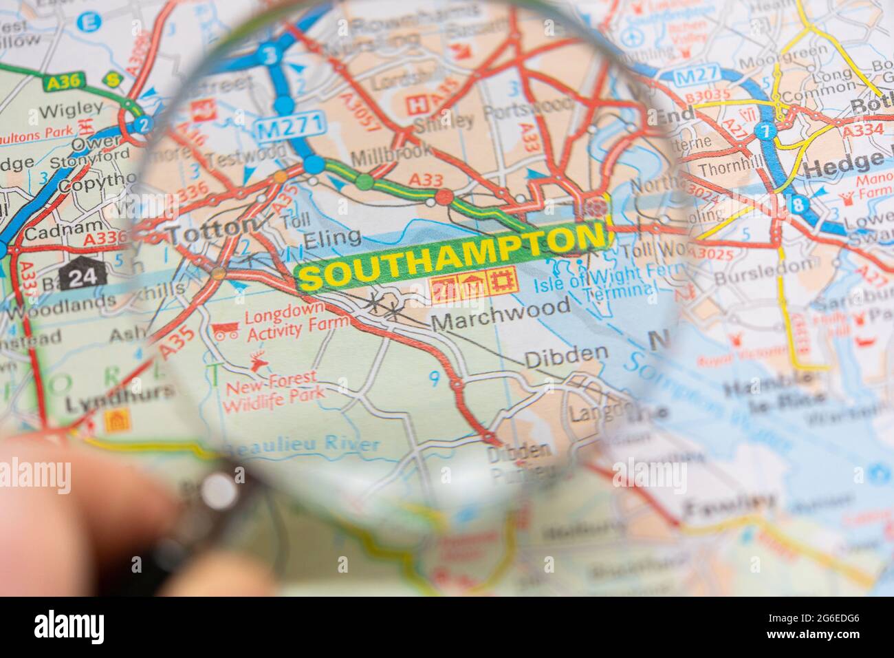 Southampton map hi-res stock photography and images - Alamy