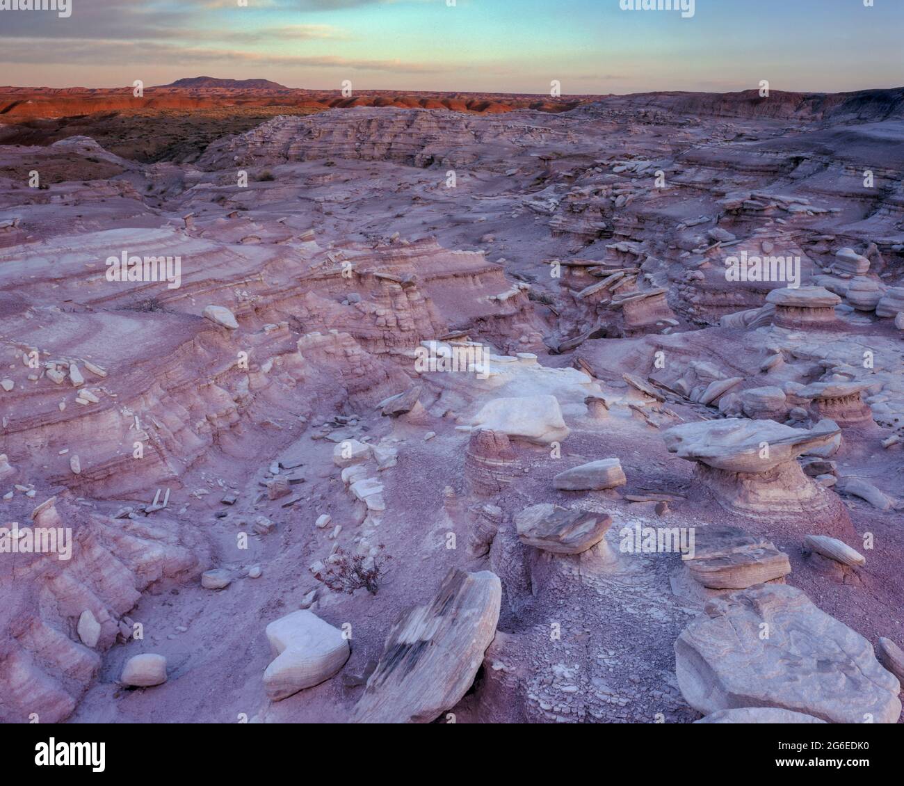 Badlands, Painted Desert, Petrified Forest National Park, Arizona Stock ...