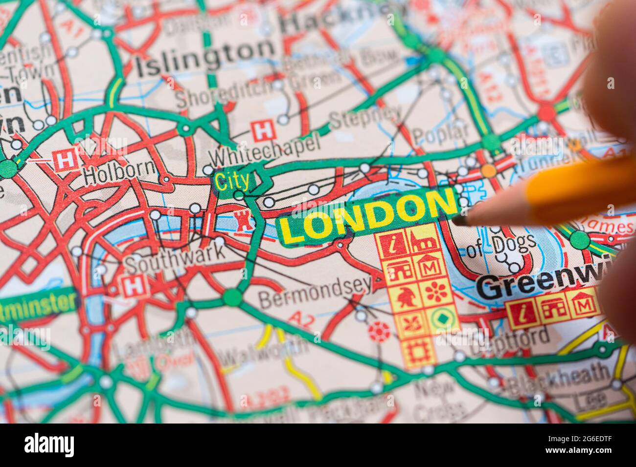 Greater london map hi-res stock photography and images - Alamy