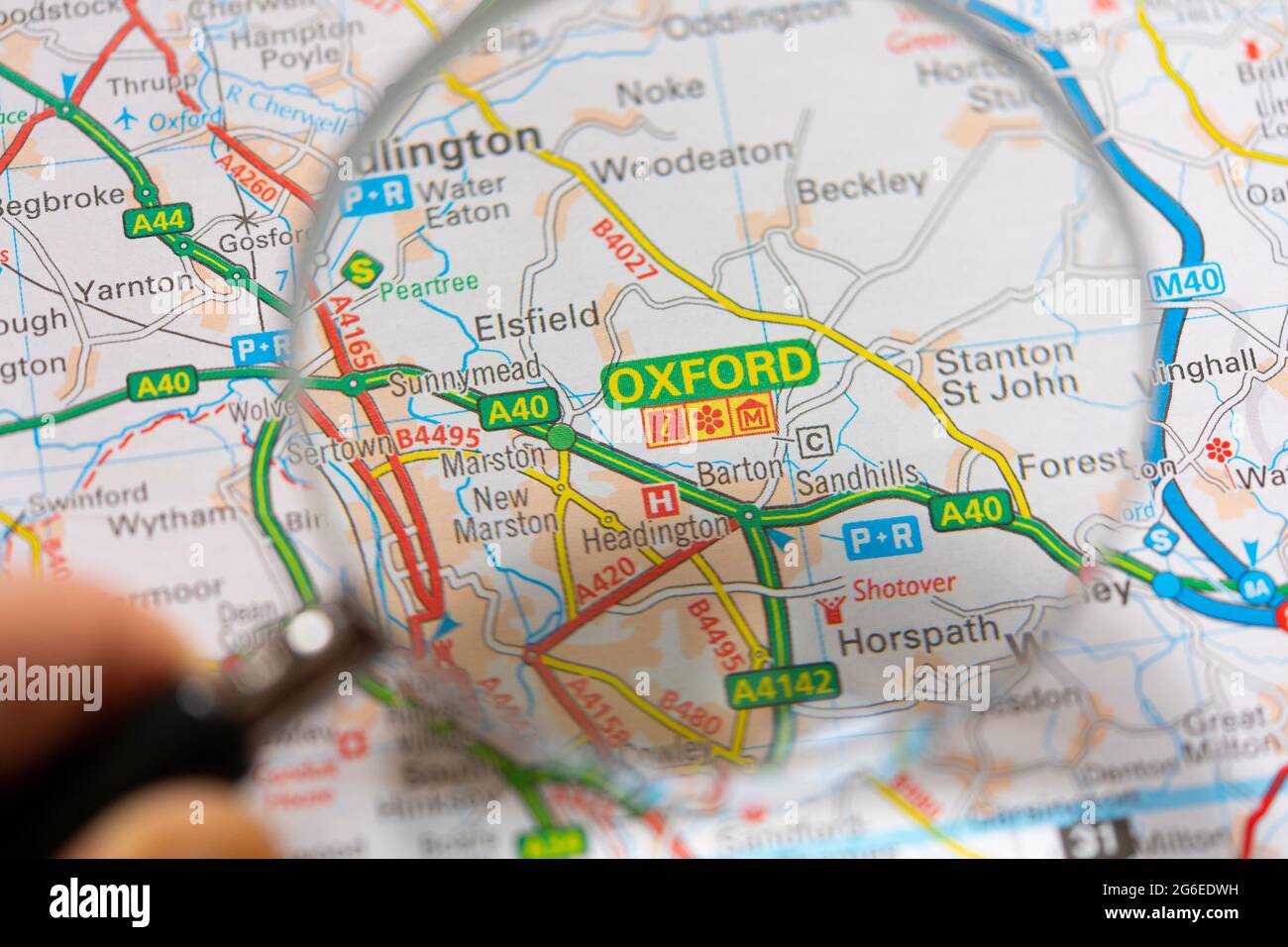 Map of oxfordshire hi-res stock photography and images - Alamy