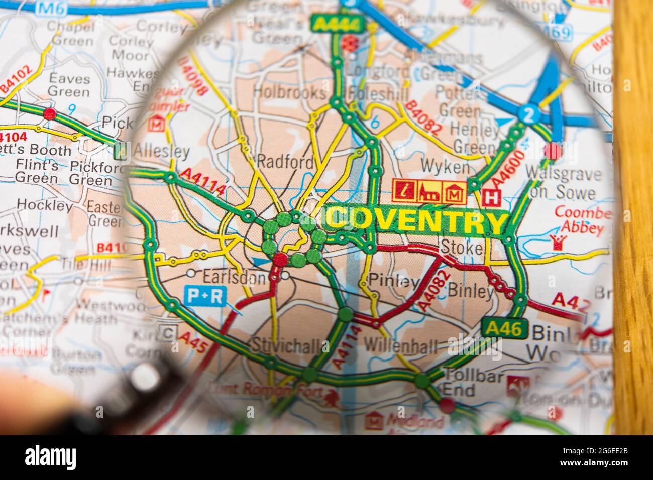 Coventry map hi-res stock photography and images - Alamy