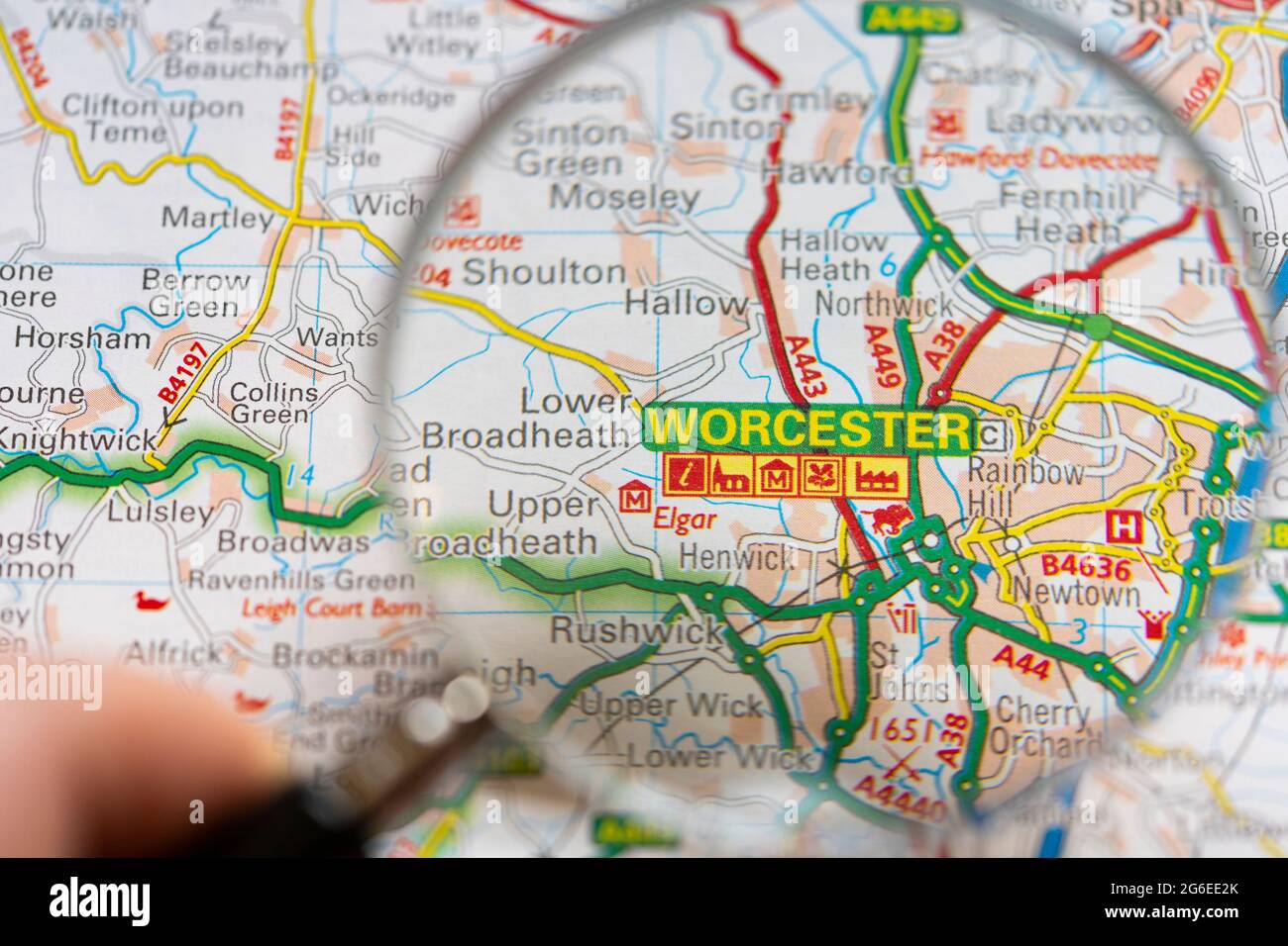 Map of worcestershire hi-res stock photography and images - Alamy