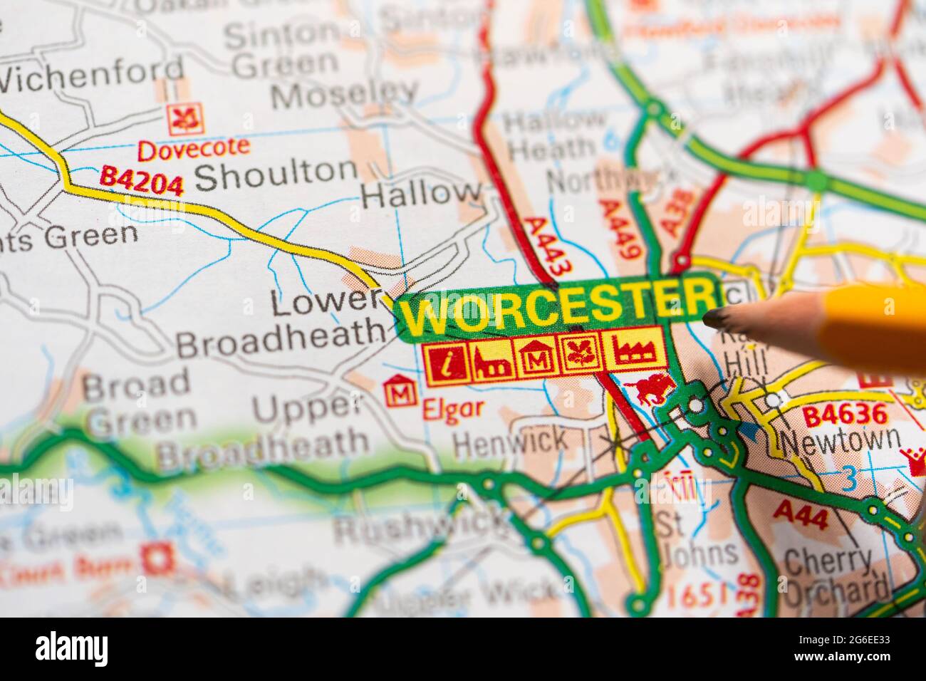 Map of worcestershire hi-res stock photography and images - Alamy