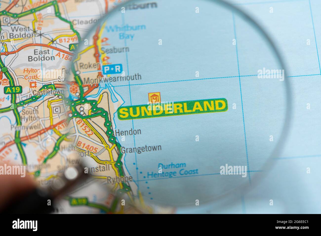 Sunderland map hi-res stock photography and images - Alamy