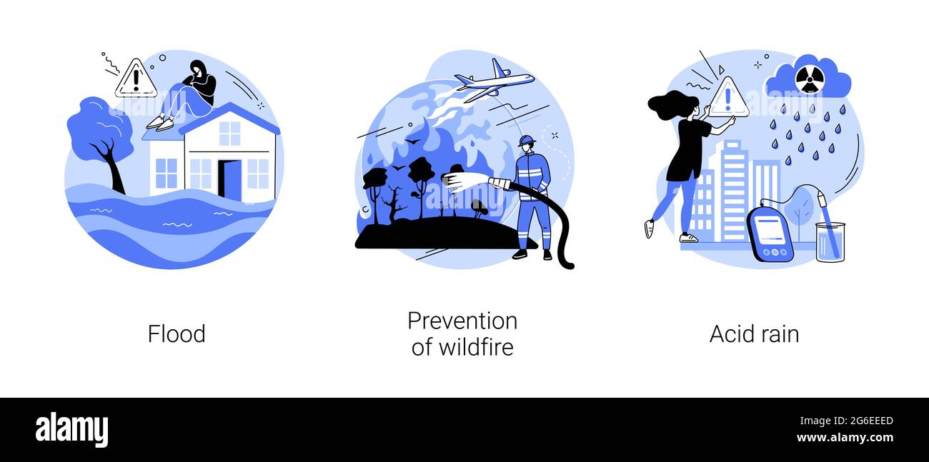 Natural disaster abstract concept vector illustrations Stock Vector ...